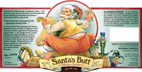 Ridgeway Santa's Butt Winter Porter 500ml Bottle - Yankee Spirits