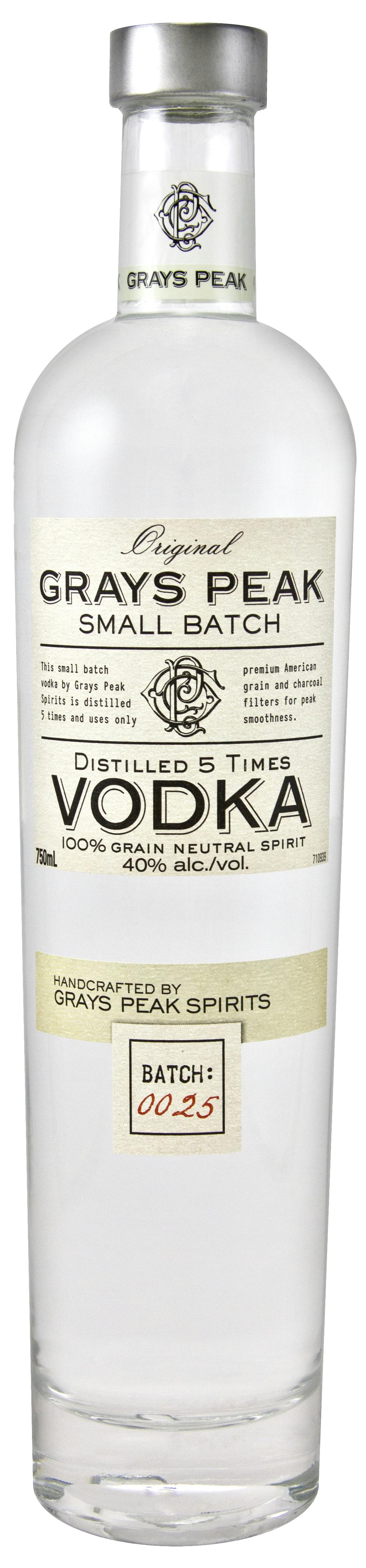 Gray's Peak Small Batch Vodka 750ml - Argonaut Wine & Liquor
