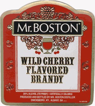 Mr. Boston Wild Cherry Flavored Brandy 1L - Yankee Spirits