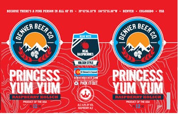 Denver Beer Company Princess Yum Yum 12 pack 12 oz. Can - Argonaut Wine ...