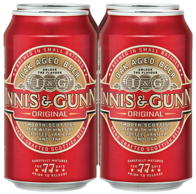 Innis & Gunn Original Oak Aged Beer 4 pack Can - Stirling Fine Wines