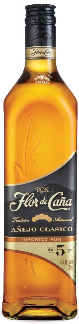 Flor de Caña Black Label 750ml - Tonic Bottle & Cork