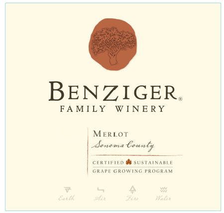 Benziger Merlot 750ml - Yankee Spirits
