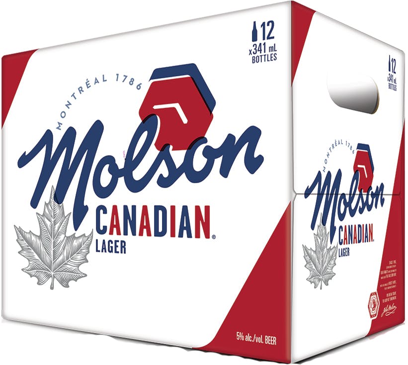 Molson Canadian 12 pack 12 oz. Bottle - Argonaut Wine & Liquor