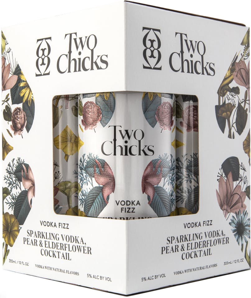 Two Chicks Cocktails Sparkling Vodka Fizz 4 pack 355ml Can - Hudson Wine