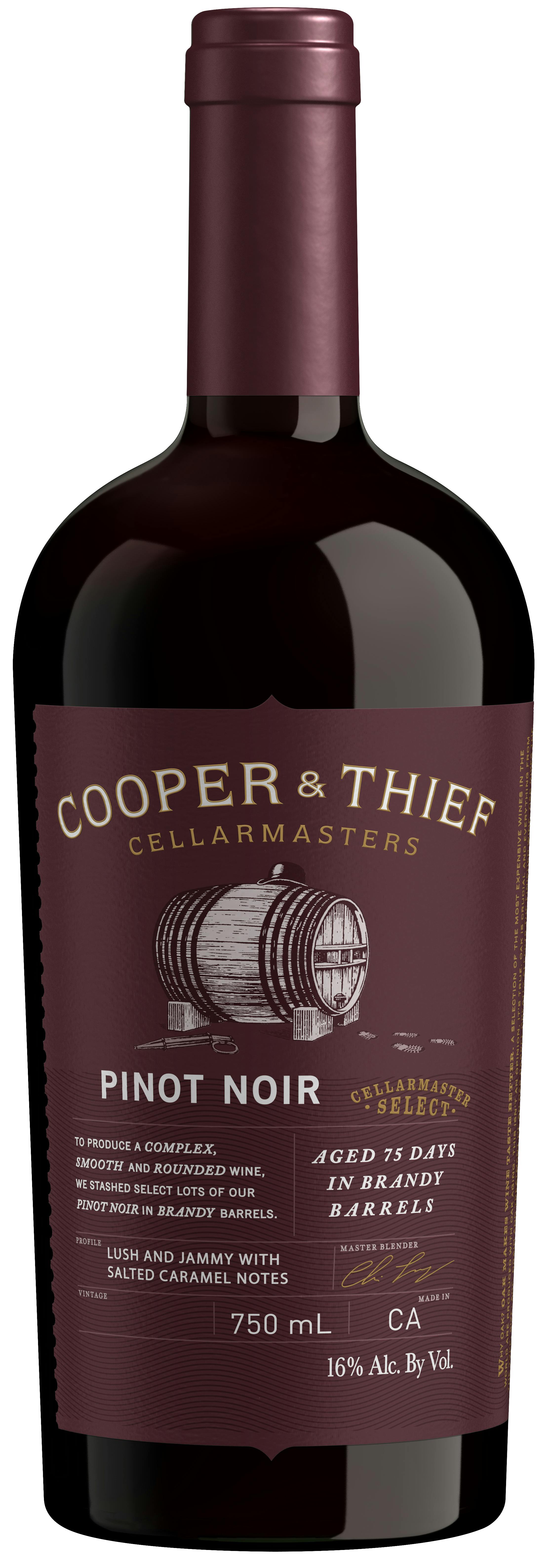 Cooper & Thief Cellarmasters Brandy Barrel Aged Pinot Noir 750ml - Kelly's Liquor