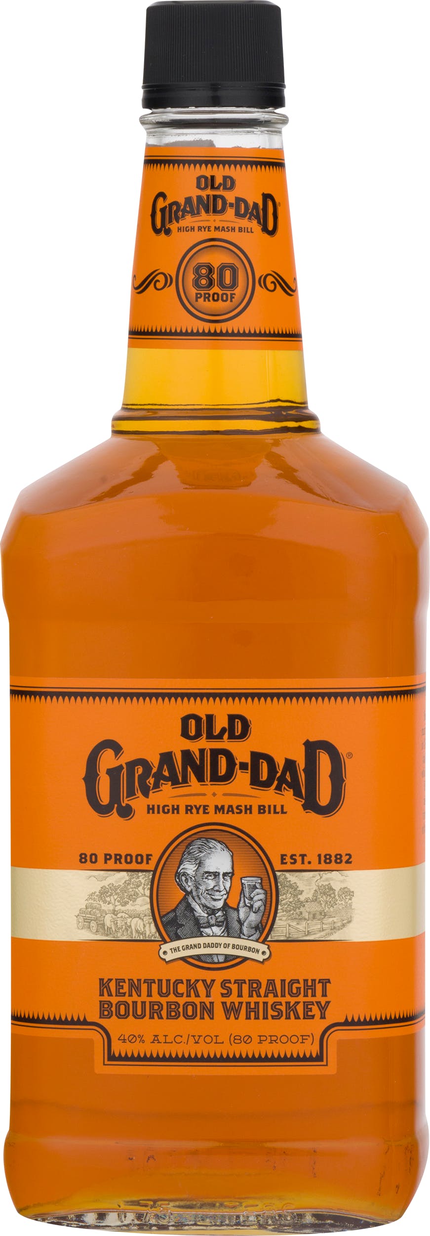 Old Grand-Dad Kentucky Straight Bourbon Whiskey 80 Proof 1.75L - Yankee ...