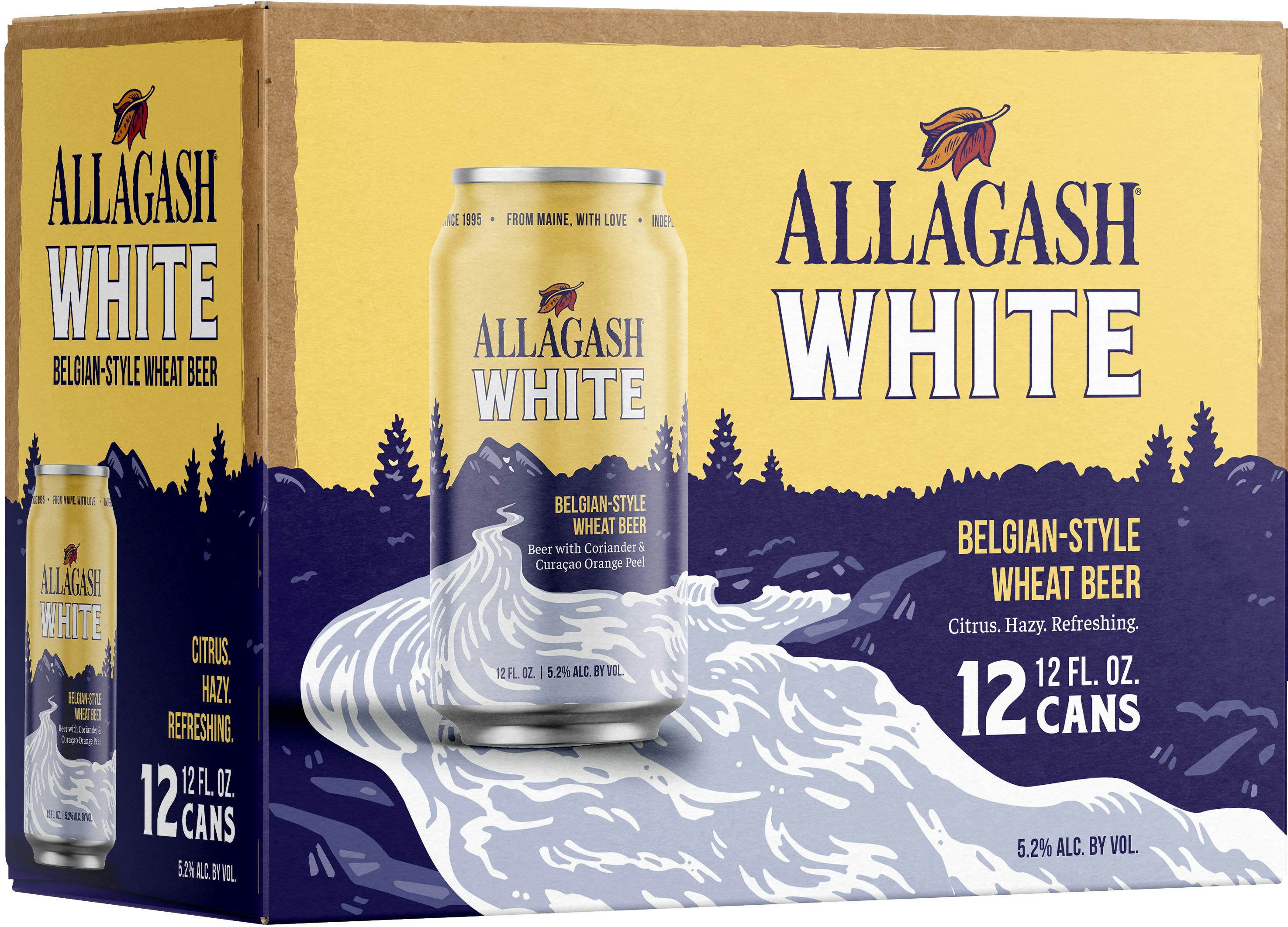 Allagash White 12 pack 12 oz. Can - Yankee Spirits