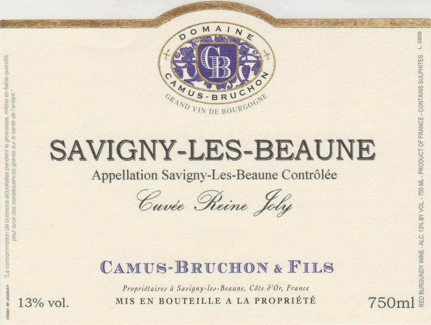Camus Bruchon Savigny les Beaune Cuvée Reine Joly 750ml - The Wine Guy