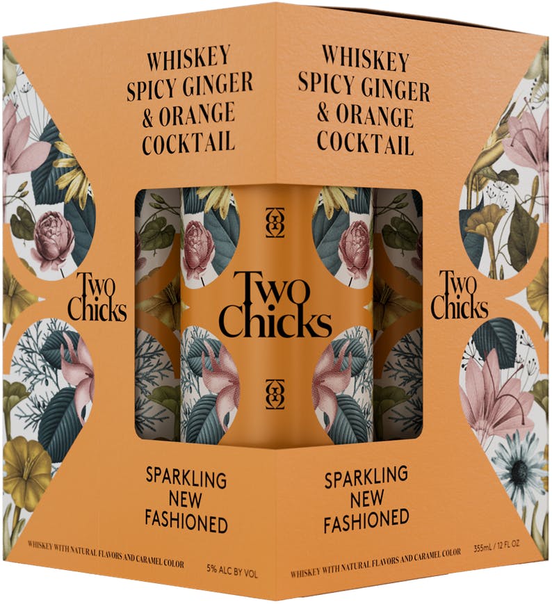 Two Chicks Cocktails Sparkling New Fashioned 4 pack 355ml Can - Vine ...