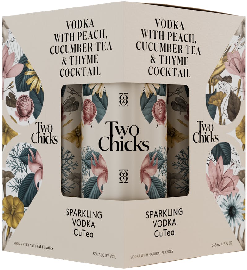 Two Chicks Cocktails Sparkling Vodka CuTea 4 pack 12 oz. Can - Yankee ...