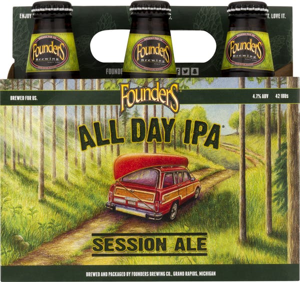 Founders Brewery All Day IPA 6 pack 12 oz. Bottle - Allendale Wine Shoppe