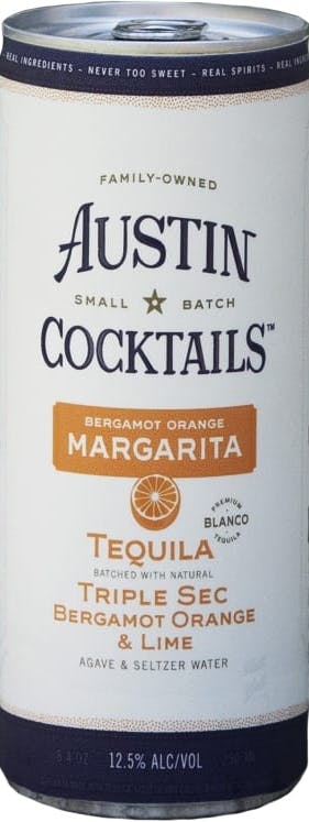 Austin Cocktails Sparkling Bergamot Orange Margarita 4 pack 12 oz. Can ...