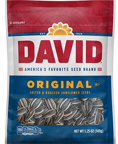 David Snacks Original Salted & Roasted Sunflower Seeds - Yankee Spirits