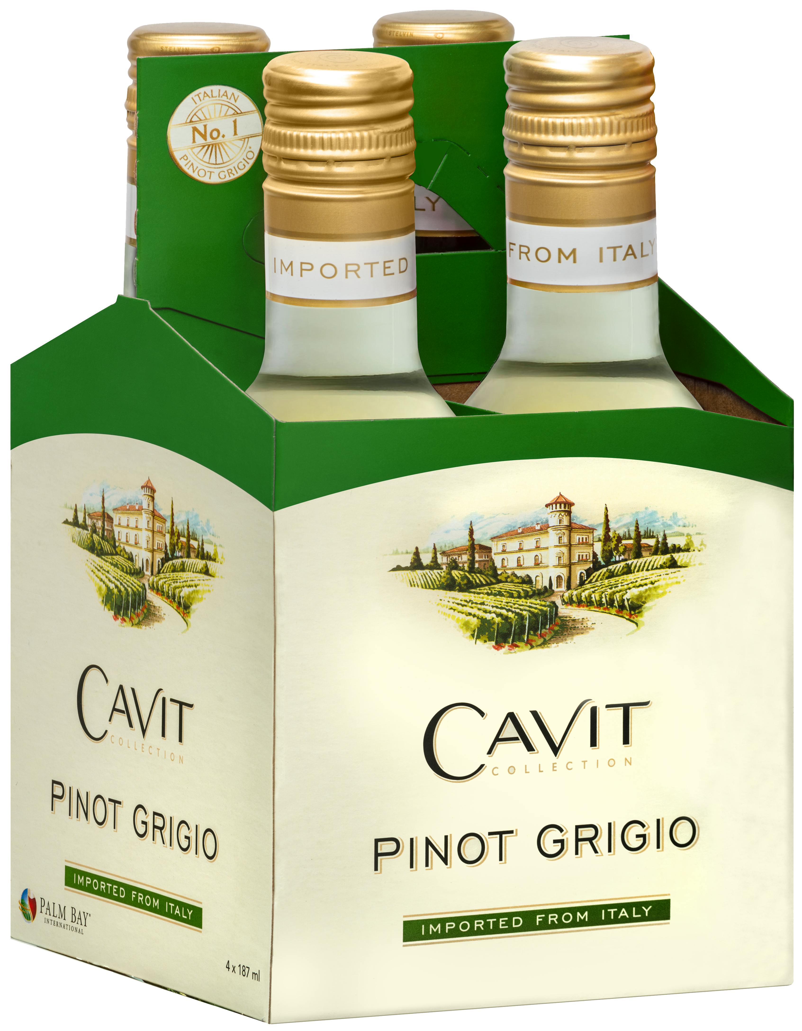 Cavit Pinot Grigio 2020 4 pack 187ml - Hudson Wine Co.