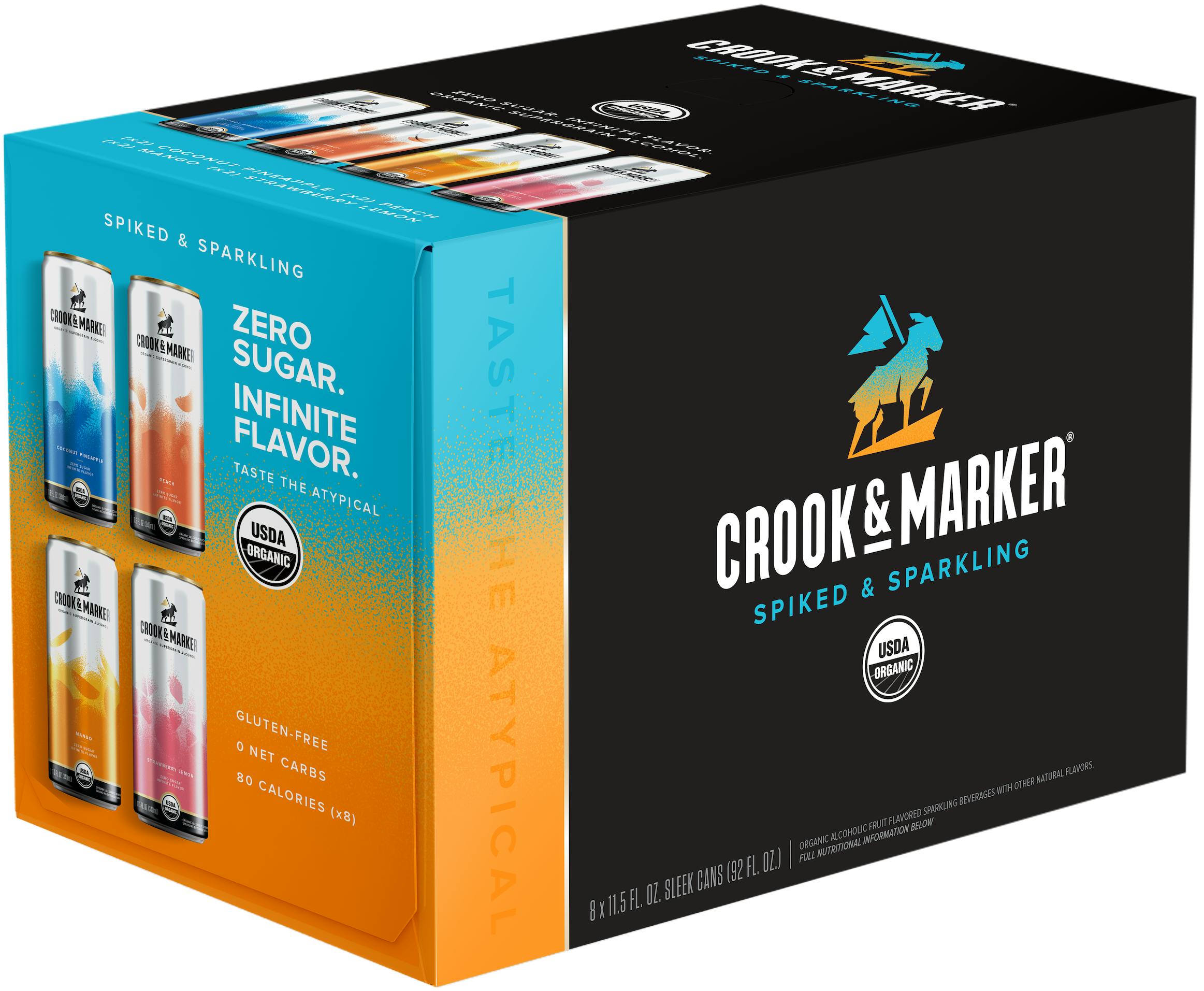 Crook & Marker Spiked and Sparkling Blue Variety Pack 8 pack 12 oz. Can ...