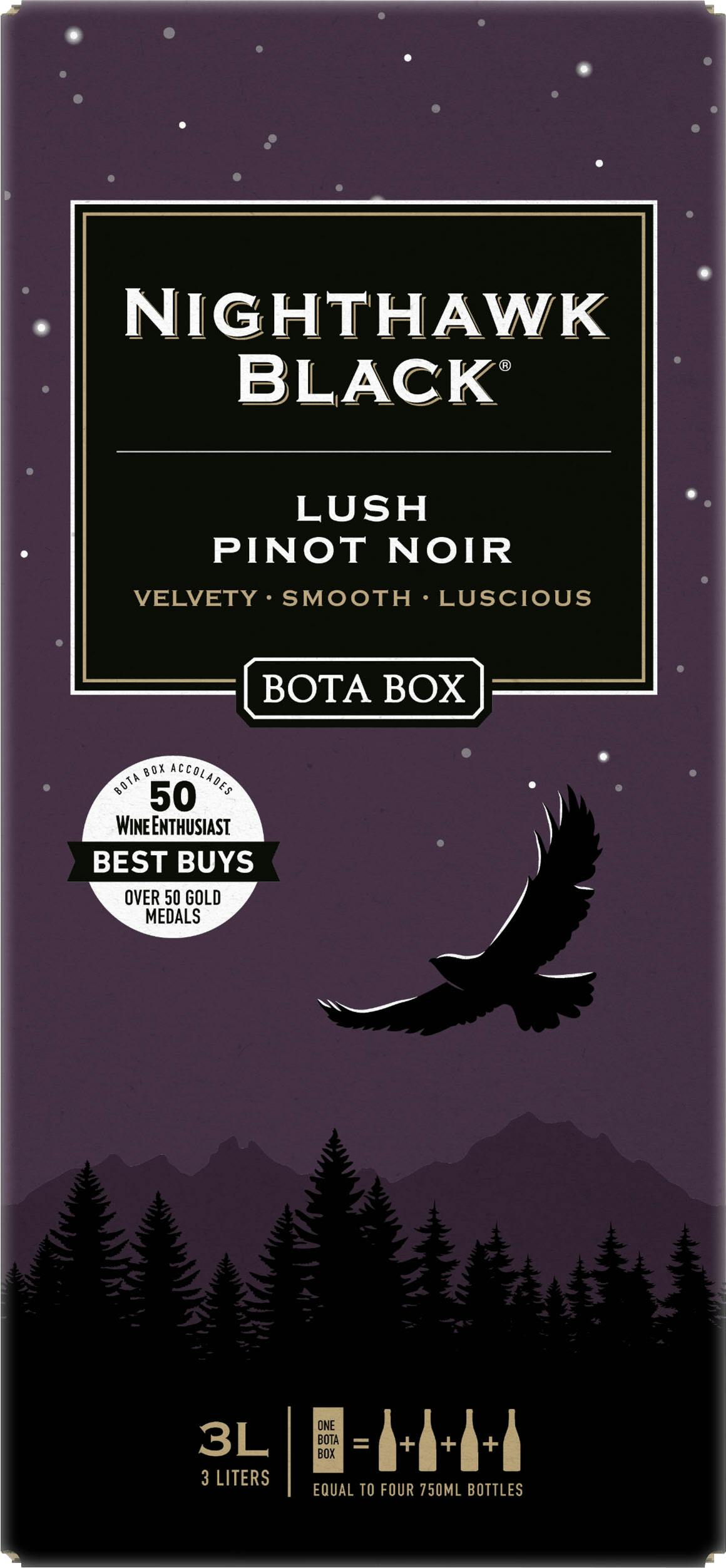 Bota Box Nighthawk Black Lush Pinot Noir 2017 3L - Argonaut Wine & Liquor