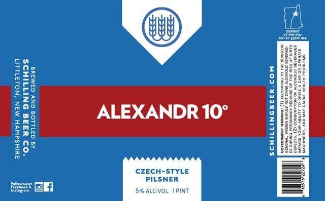 Schilling Beer Co. Alexandr 4 pack 16 oz. Can - Vine Republic