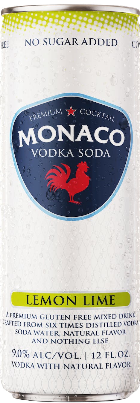 Monaco Lemon Lime Vodka Soda Water 12 oz. Can - Outback Liquors