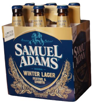 Samuel Adams Winter Lager 6 pack 12 oz. Can - Hudson Wine Co.