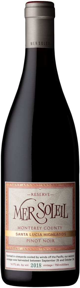 Mer Soleil Pinot Noir Reserve Santa Lucia Highlands 2018 750ml ...