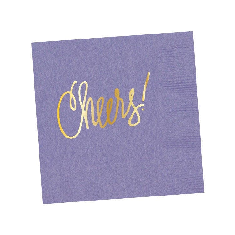 Natalie Chang Studio Cheers! Napkins Lavender 25 pack - Cheers Wines ...