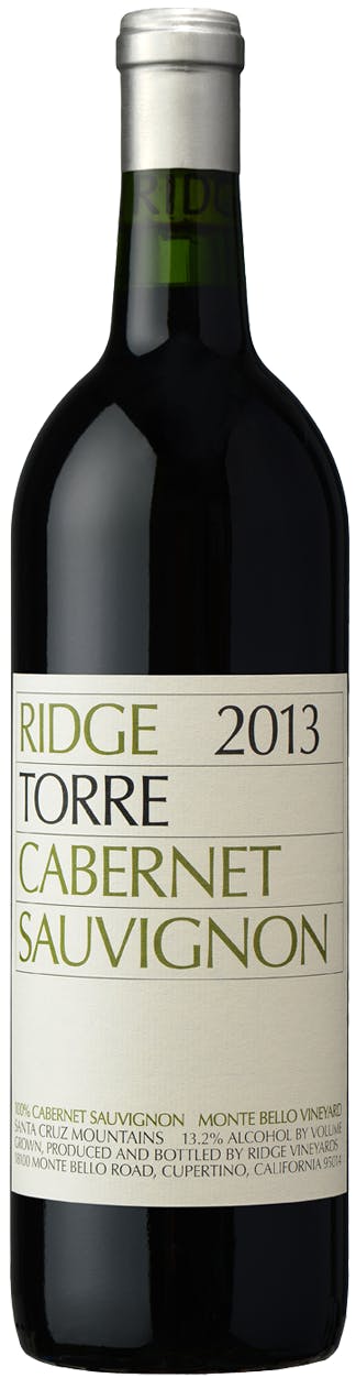 Ridge Vineyards Torre Cabernet Sauvignon 2013 750ml - Rye Brook Wine ...