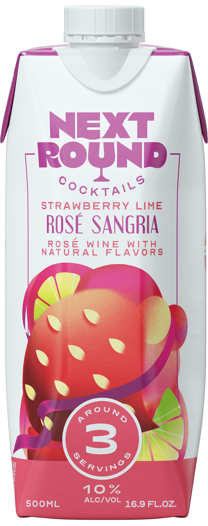 Next Round Cocktails Strawberry Lime Rose Sangria 500ml Box - Allendale ...