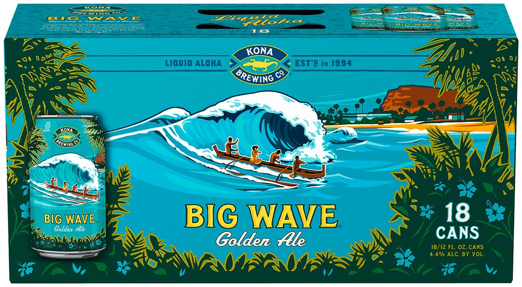 Kona Brewing Co. Big Wave Golden Ale 18 pack 12 oz. Can - Yankee Spirits