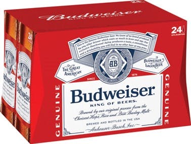 Budweiser Beer 24 pack 12 oz. Bottle - Yankee Spirits