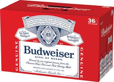 Budweiser Beer 36 pack 12 oz. Can - Yankee Spirits
