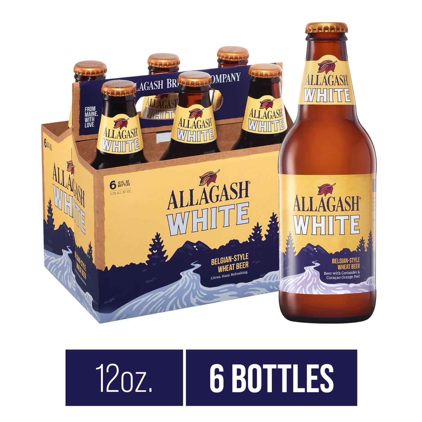 Allagash White 6 pack 12 oz. Bottle - Yankee Spirits