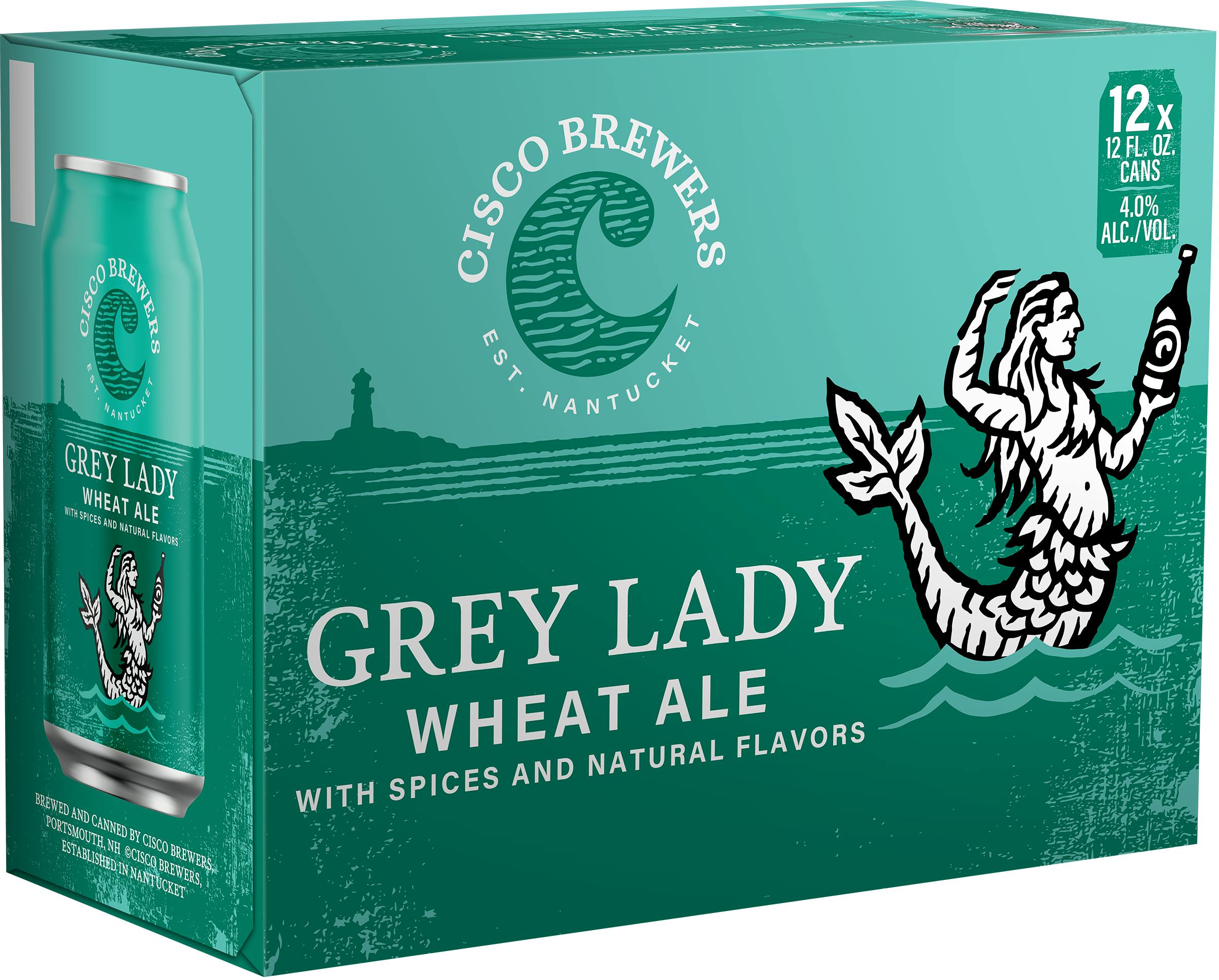 Cisco Brewers Grey Lady Ale 12 pack 12 oz. Can - Yankee Spirits