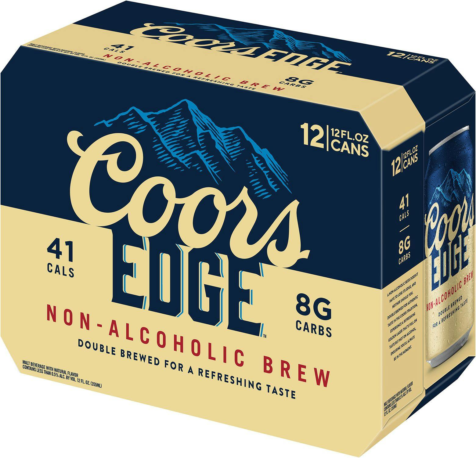 Coors Edge Non-Alcoholic Beer 12 pack 12 oz. Can - Yankee Spirits