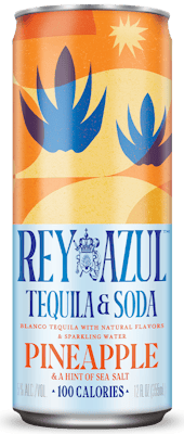 Rey Azul Pineapple Tequila & Soda 4 pack 12 oz. Can - Petite Cellars