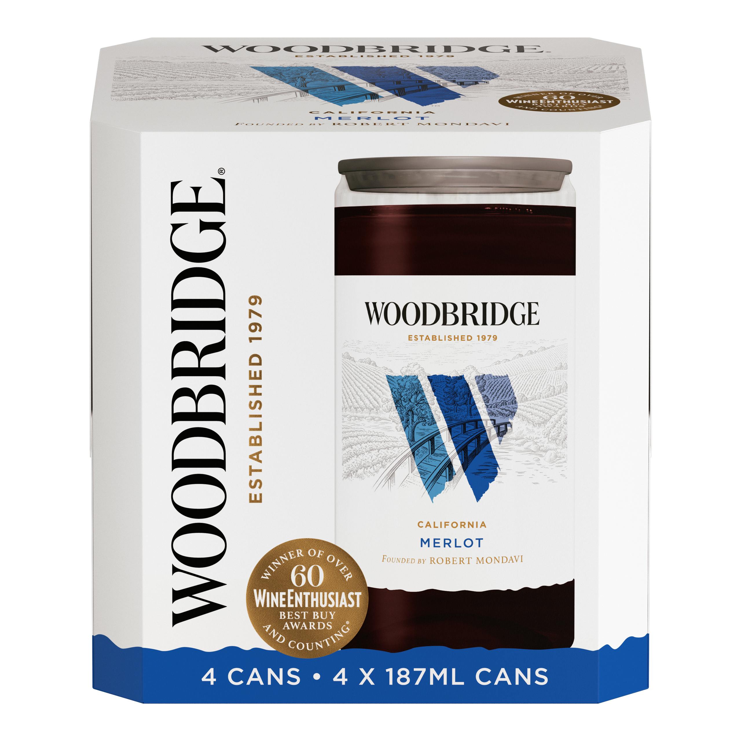 Woodbridge by Robert Mondavi Merlot 4 pack 187ml Can - Vine Republic