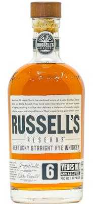 Russell's Reserve Kentucky Straight Rye Whiskey 6 year old 750ml ...