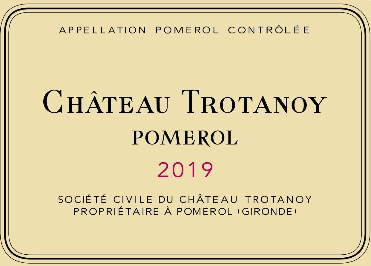 Château Trotanoy Pomerol 2019 750ml - Bottle Shop of Spring Lake