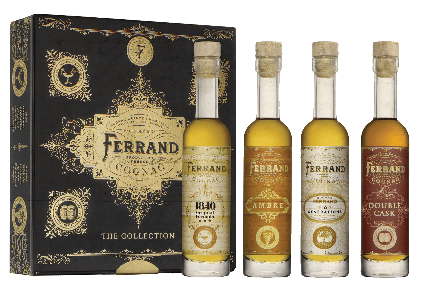 Cognac Ferrand Cognac Gift 4 Pack 100ml - Yankee Spirits