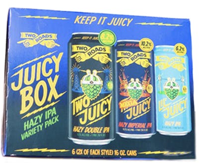 Two Roads Brewing Company Juicy Box Variety Pack 6 pack 12 oz. Can ...