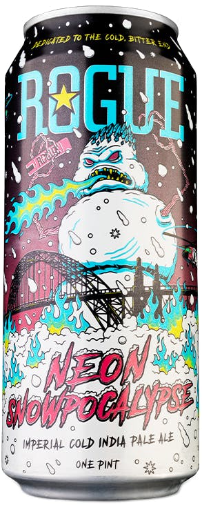 Rogue Neon Snowpocalypse Imperial Cold IPA 4 pack 16 oz. - Buster's ...