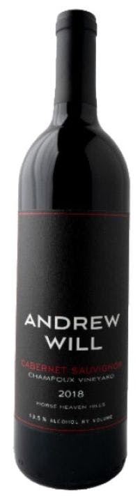 Andrew Will Cabernet Sauvignon “Black Label” Champoux 2018 750ml ...