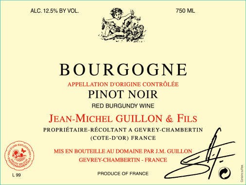 Domaine Jean-Michel Guillon Bourgogne Rouge Terroir Gevrey 2018 750ml ...