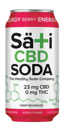 Sati Soda Energy Berry CBD Soda 12 oz. - Argonaut Wine & Liquor