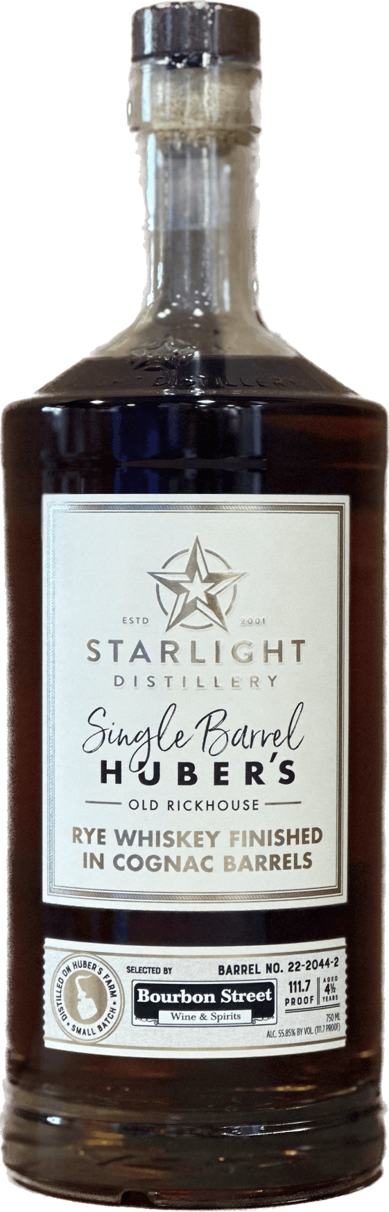 Starlight "Store Pick" Single Barrel Rye Finished in Cognac Barrels ...