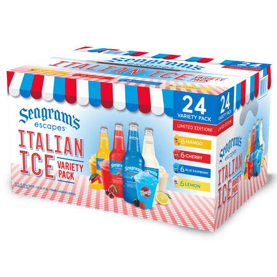 Seagram's Coolers Escapes Italian Ice Variety Pack 24 pack 11.2 oz ...