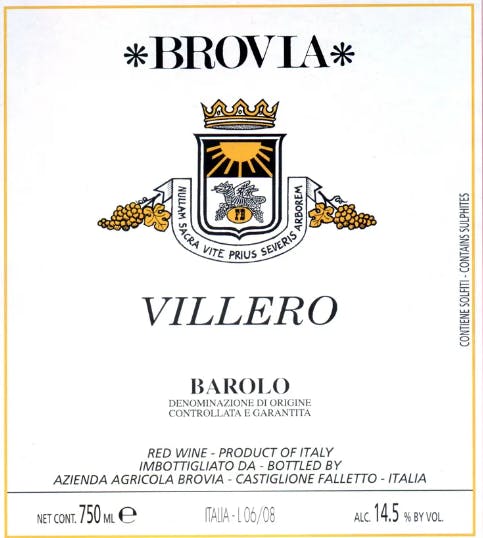 Brovia Barolo Villero 2018 750ml - SPIRITED Wines