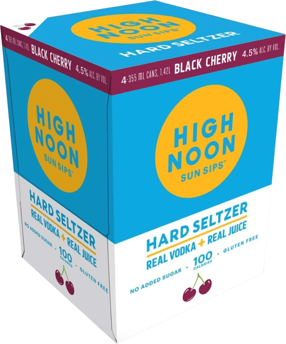 High Noon Spirits Sun Sips Black Cherry Vodka & Soda 4 pack 12 oz. Can ...
