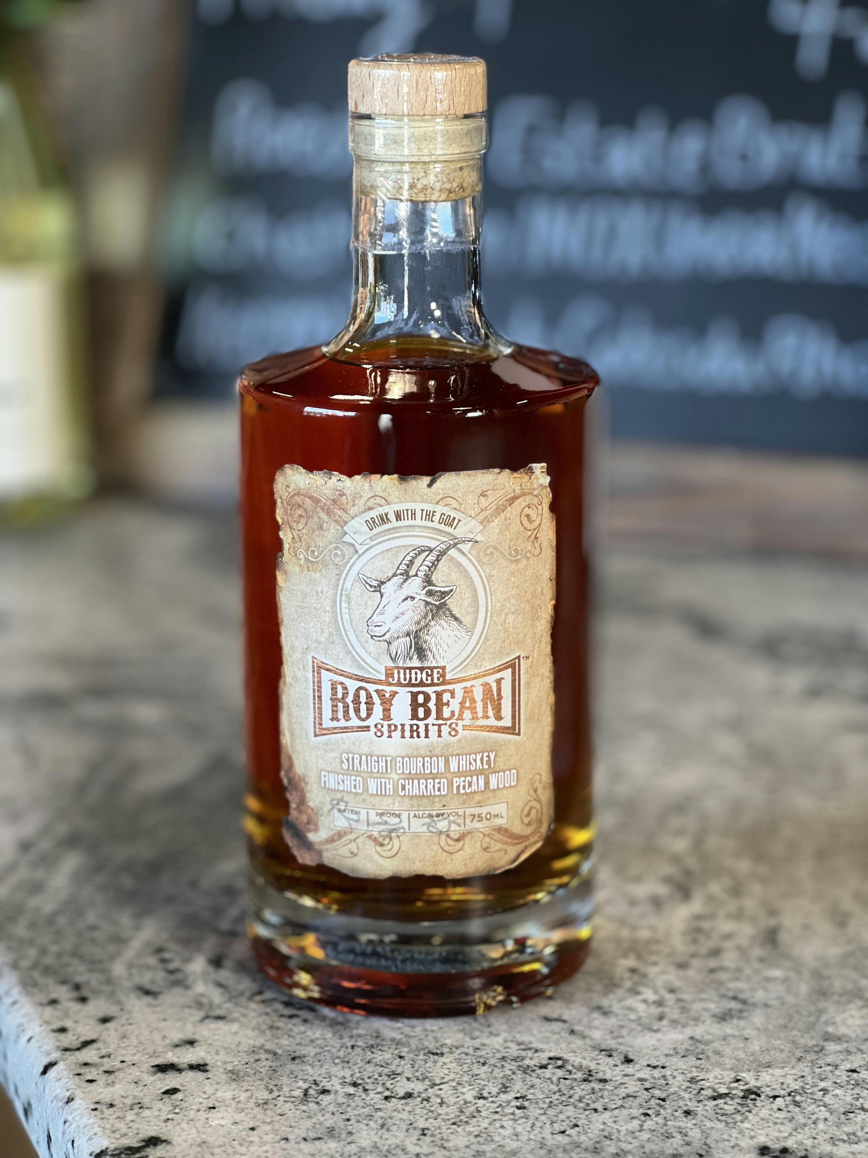 Judge Roy Bean Spirits Straight Bourbon Whiskey 750ml - Tonic Bottle & Cork