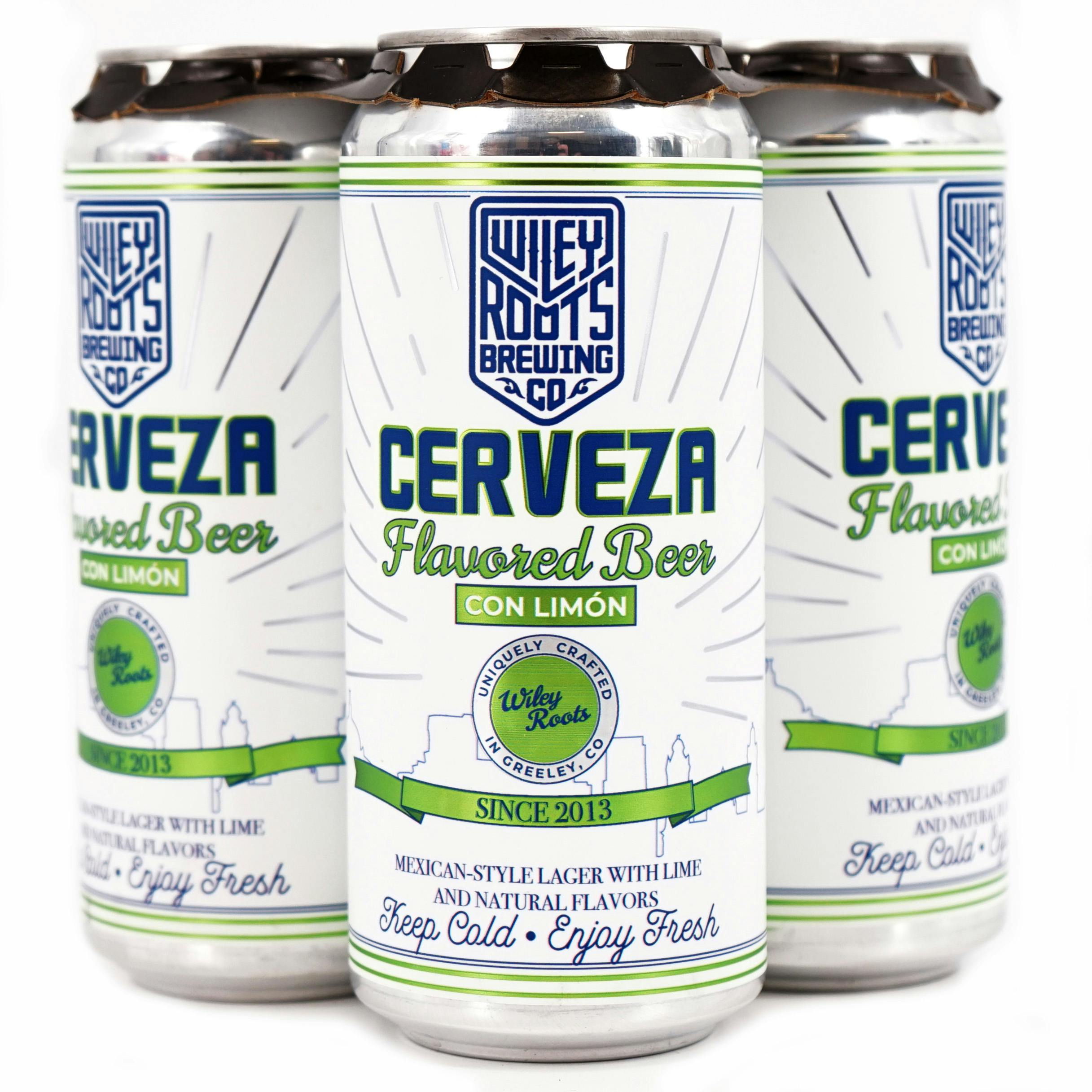 Wiley Roots Brewing Company Cerveza Flavored Beer Con Limon 4 pack 16 ...
